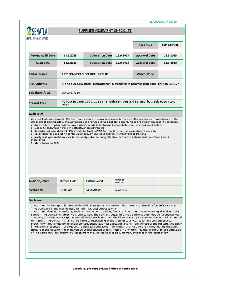 Supplier Audit Form | Download Free PDF | Audit | Verification And ...