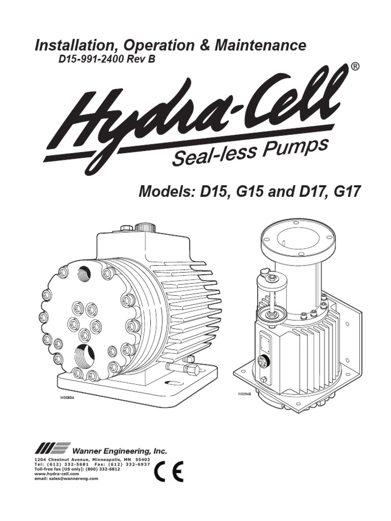 hydracell_d15 Manual | PDF | Pump | Physical Quantities