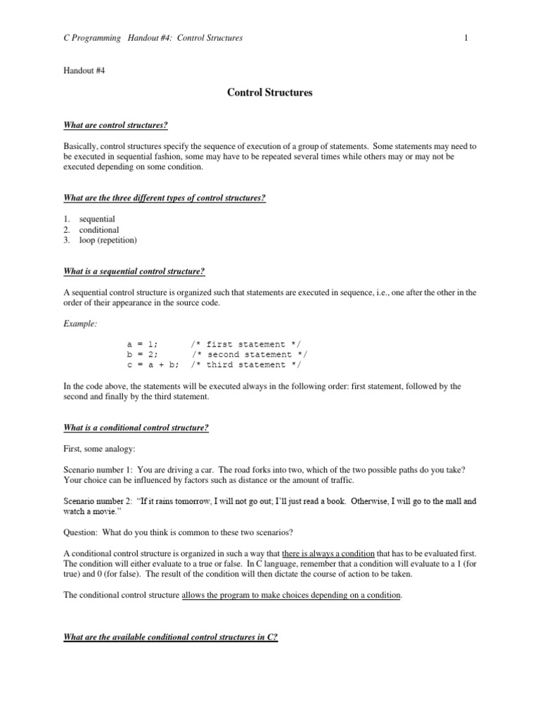 Basic Programming Handouts | PDF
