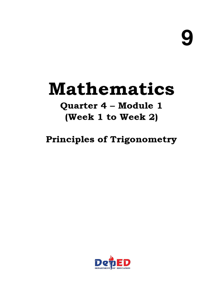1 - Q4 Math | PDF | Trigonometric Functions | Trigonometry