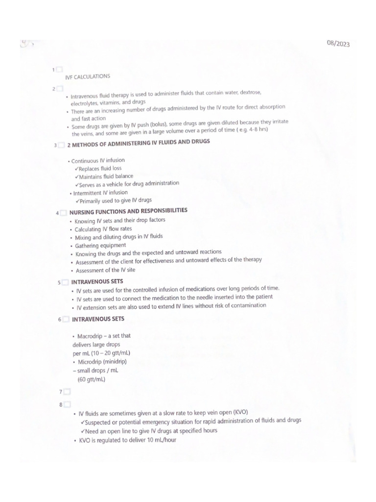 IVF Calculations | PDF