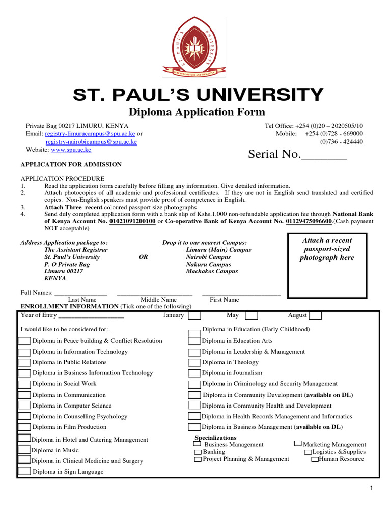 Diploma Application Form Instructions | PDF