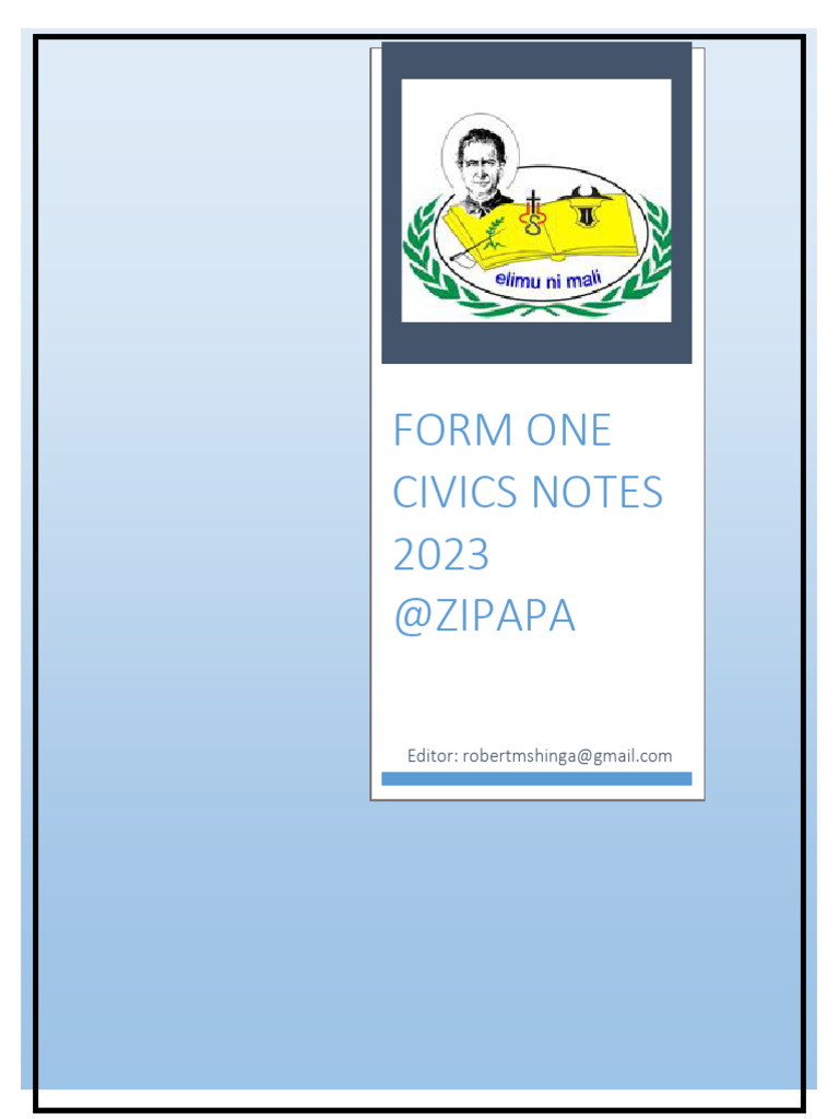 Form One Civics Notes @zipapa-2023 | PDF | Communication | Negotiation