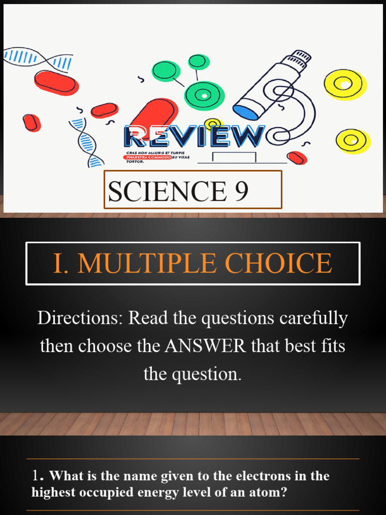 Science 9: Chemistry Multiple Choice Quiz | PDF | Chemical Bond | Ion
