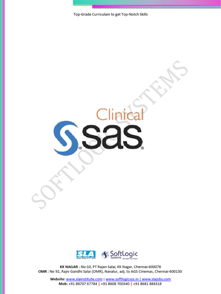 Clinical Sas Course Syllabus | Download Free PDF | Sas (Software) | Clinical Trial