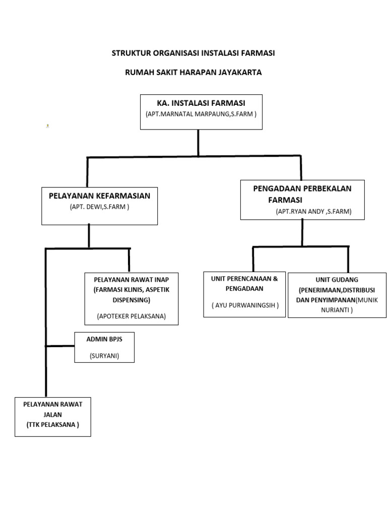 Struktur Organisasi Instalasi Farmasi | PDF Struktur Organisasi Instalasi Farmasi | PDF