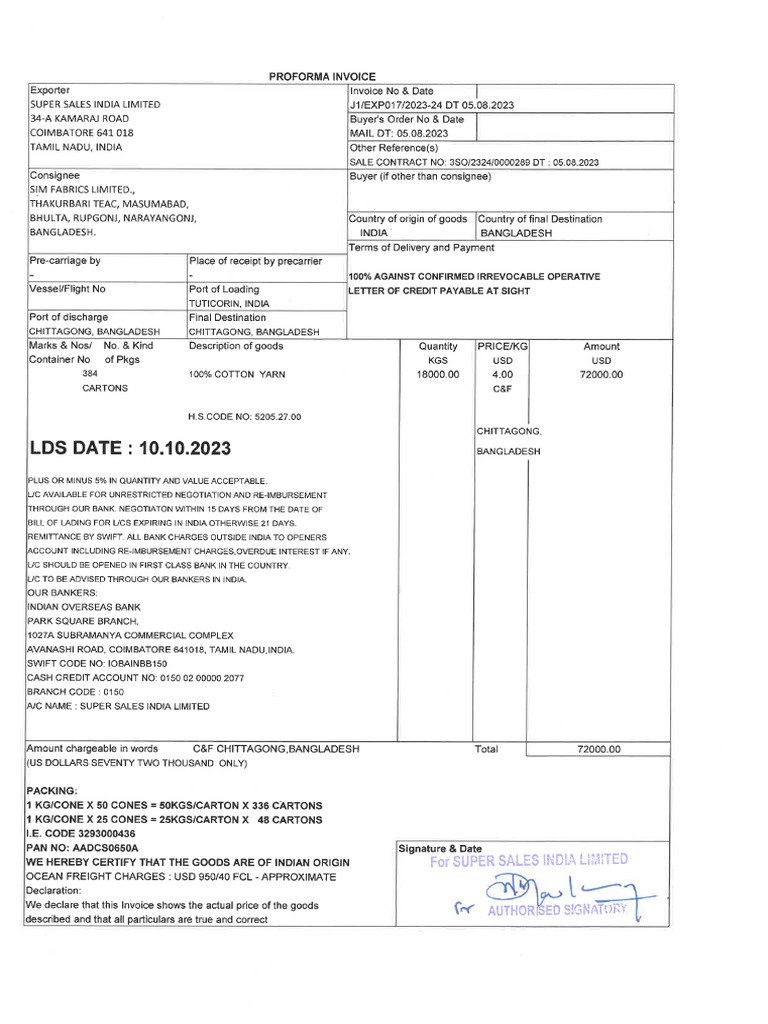 Preforma Invoice | PDF