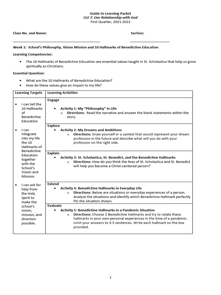 CLE 7 Learning Module For Week 1 | PDF
