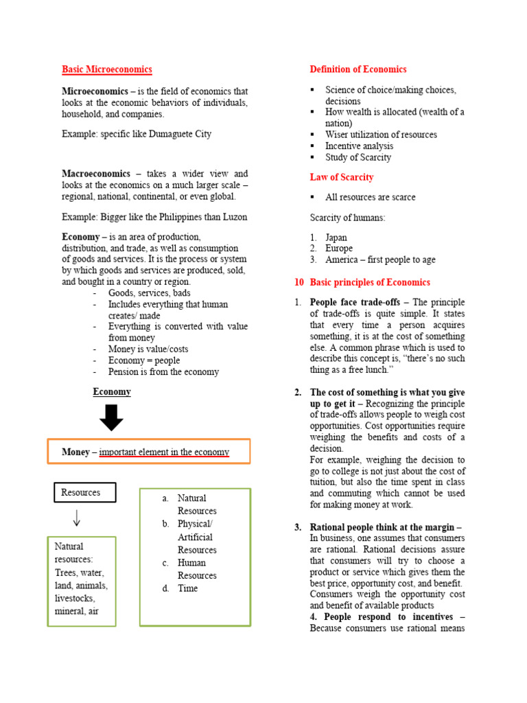 Basic Microeconomics | PDF | Economics | Market (Economics)