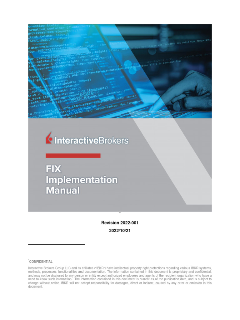 Ib Fix Manual | PDF | Transmission Control Protocol | Order (Exchange)