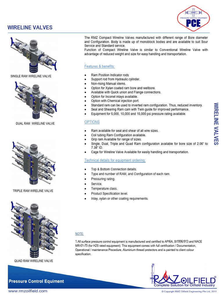 WIRELINE-VALVES | PDF | Valve | Gas Technologies