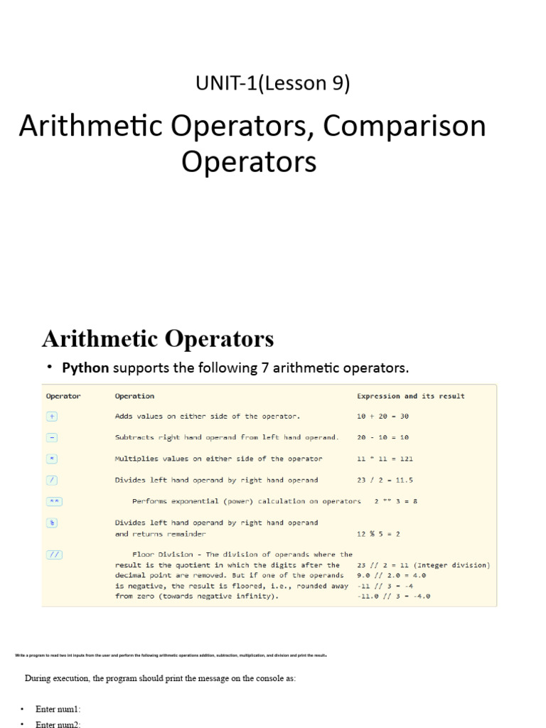 UNIT1Lesson 9 1 | PDF | Division (Mathematics) | Computer Programming