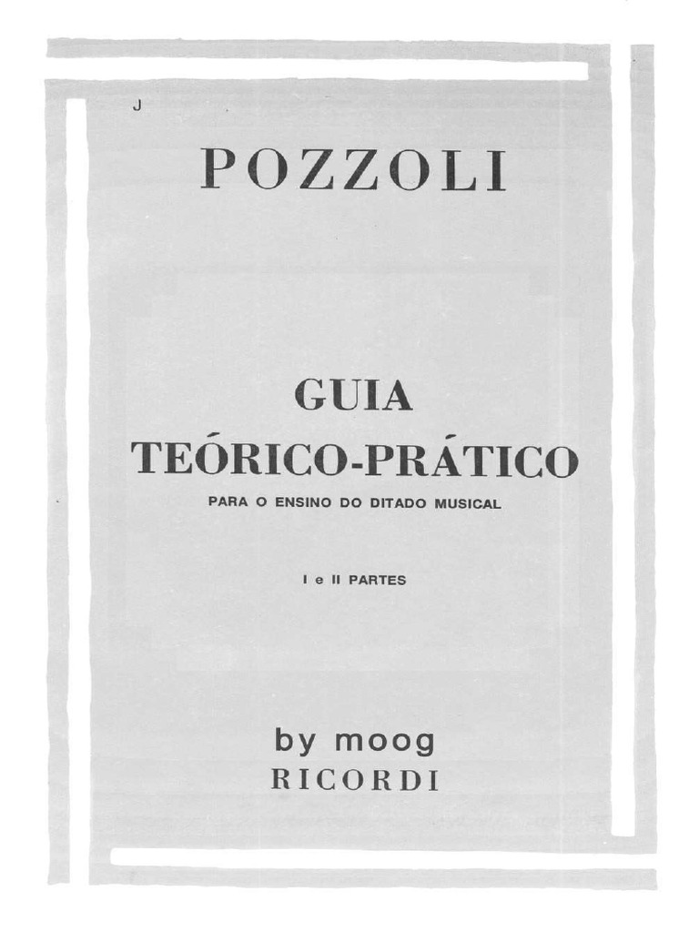 Pozzoli Ditado Ritmico Musical Partes 1 | PDF