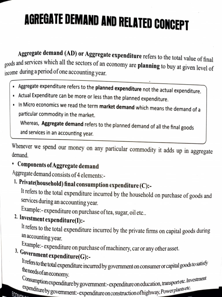 Aggregate Demand and Related Concepts | PDF | Consumption (Economics) | Aggregate Demand