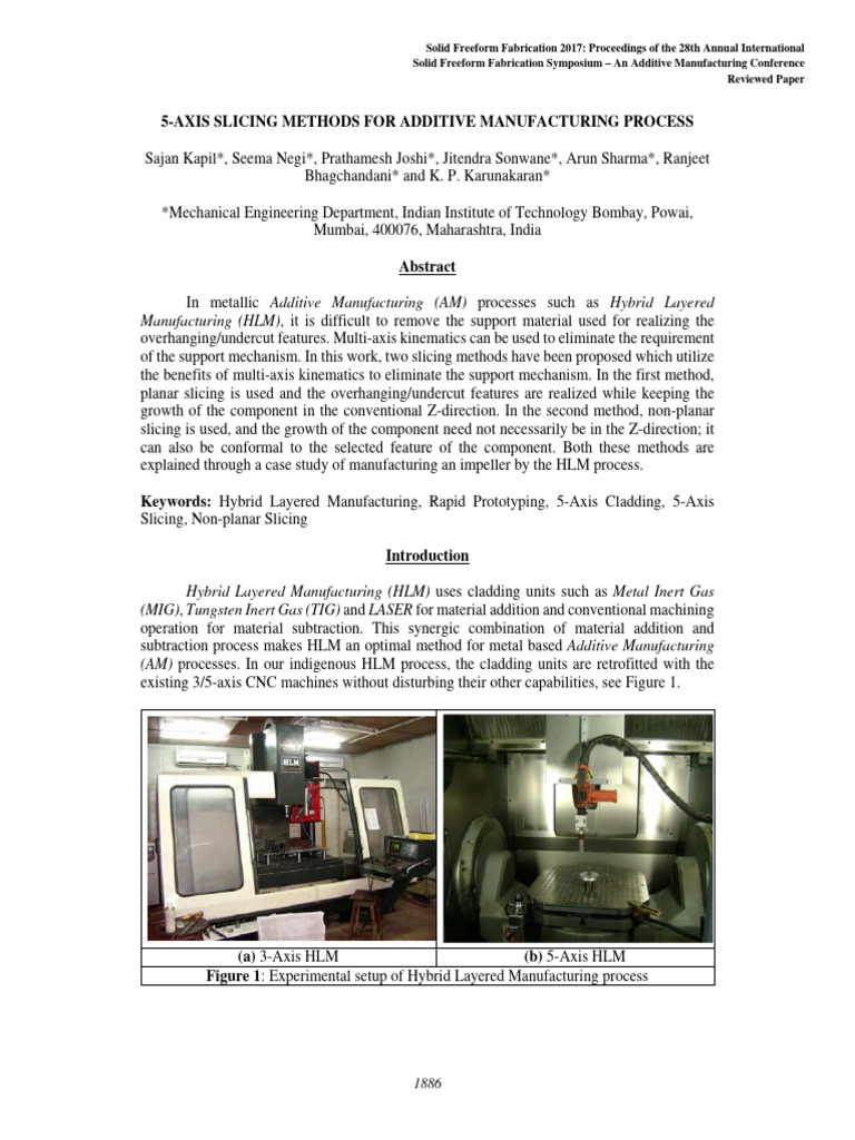 5 Axis Slicing Methodsfor Additive Manufacturing | Download Free PDF ...