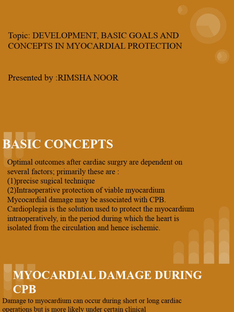 Development, Basic Goals and Concepts in Myocardial | PDF | Cardiac ...