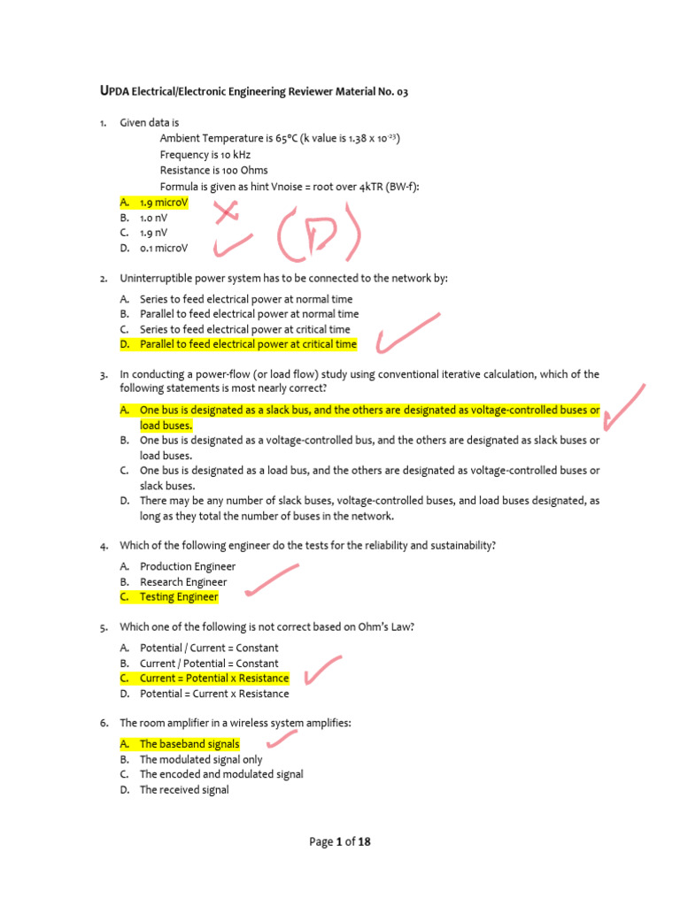 UPDA Electrical Engineering Review | PDF | Teaching Methods & Materials