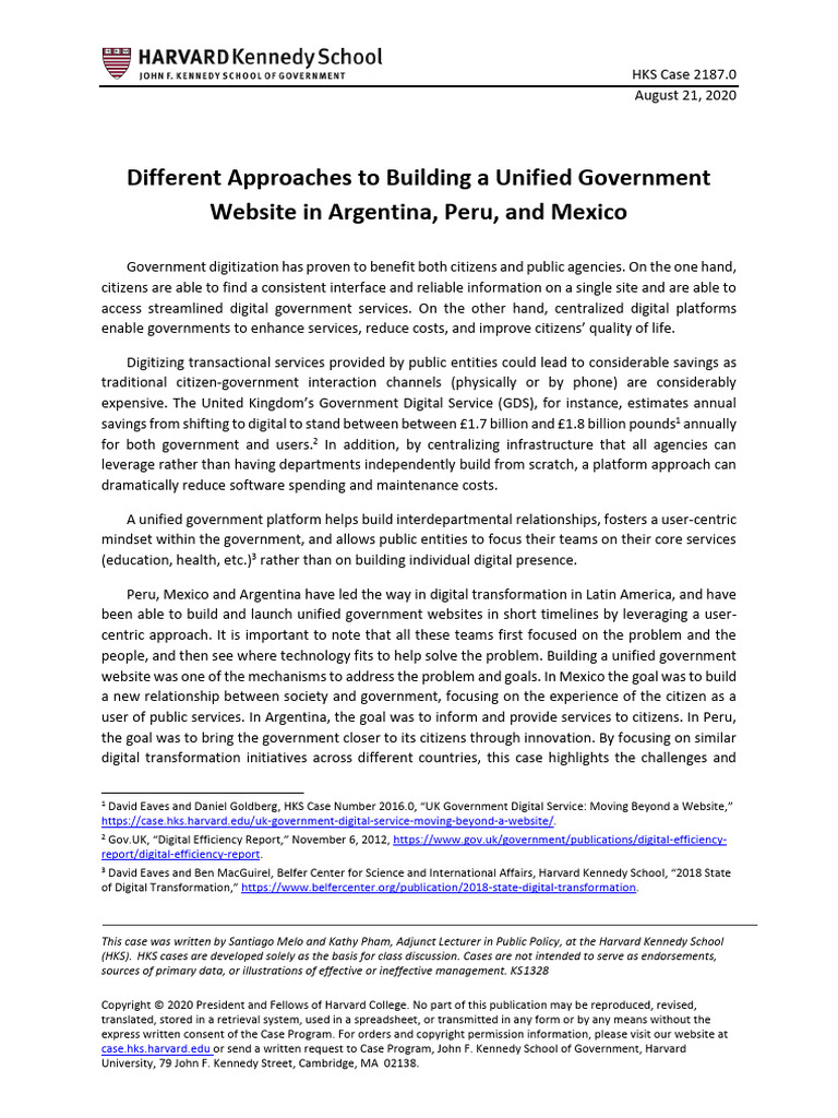 Day 2 Session 7 Case Study 6 Argentina, Peru and Mexico | PDF | E ...