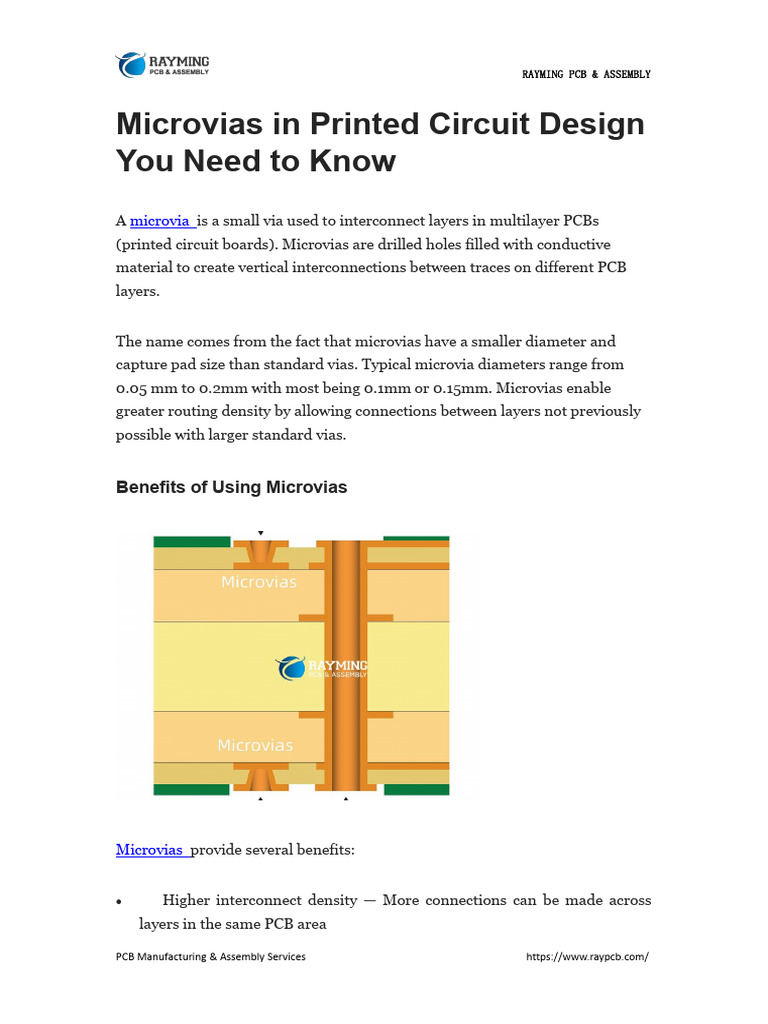 Microvias in Printed Circuit Design You Need To Know | PDF | Printed ...