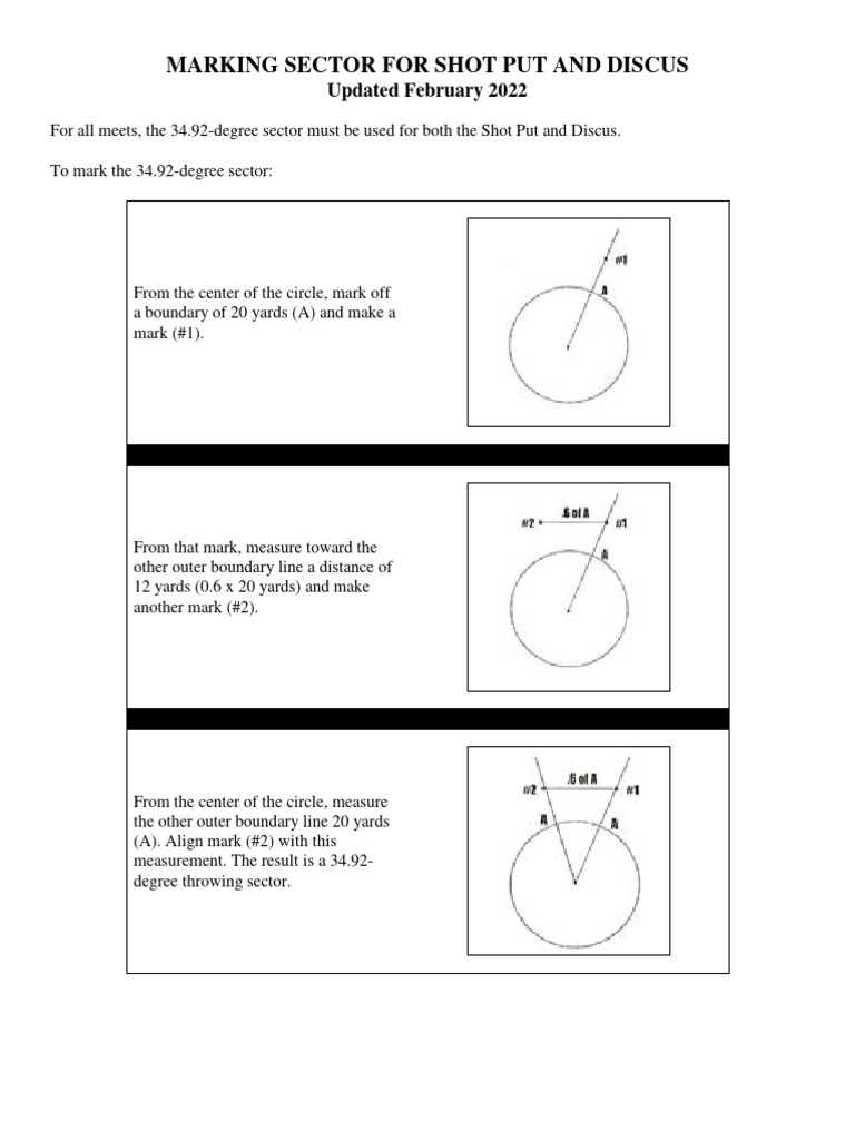 Shot Put and Discus Sector Marking Guide | PDF
