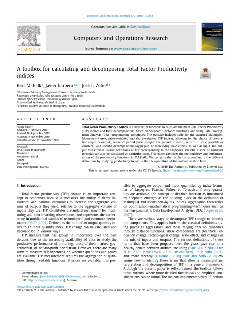 A Toolbox For Calculating and Decomposing Total Fa - 2020 - Computers - Operatio | PDF ...