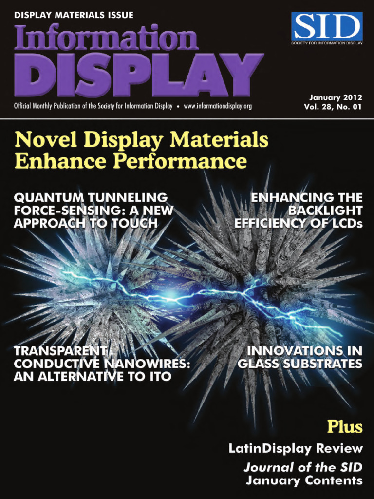 Information Display Jan 2012 | PDF | Oled | Physical Sciences