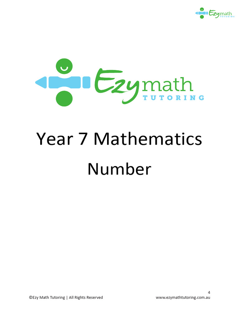 Year 7 Maths - Number - Questions (Ch1) | PDF | Numbers | Notation