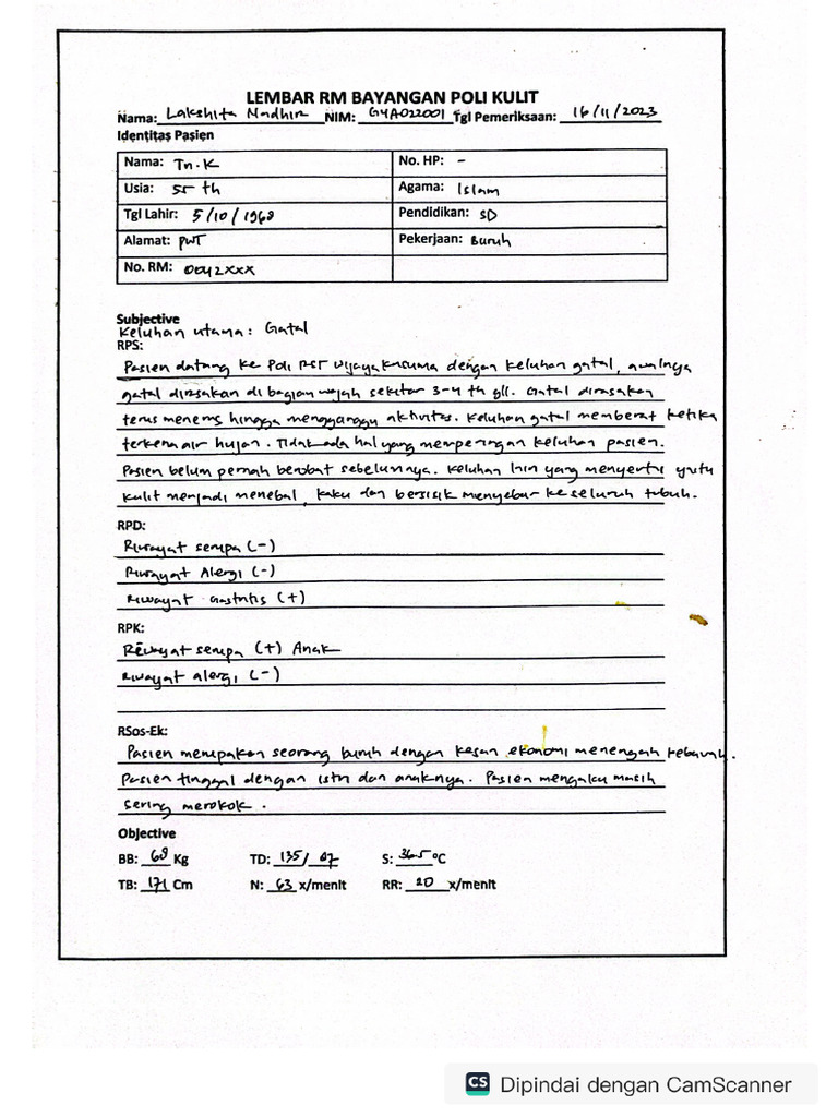 Contoh Rm Bayangan Psoriasis Vulgaris Pdf