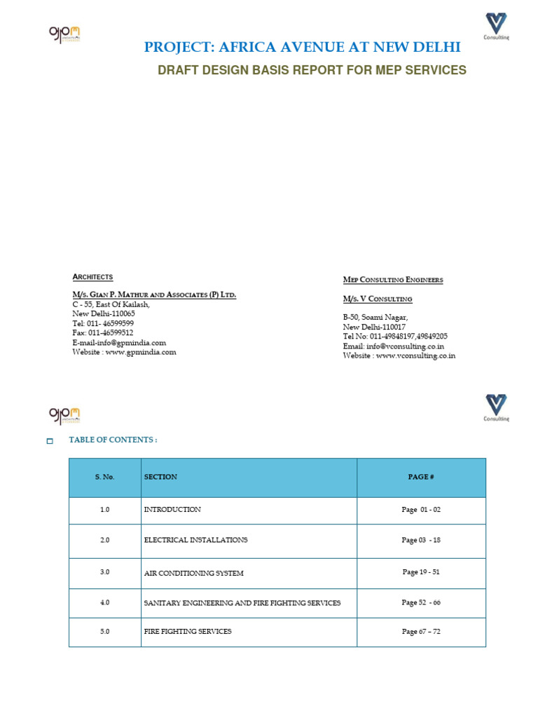 Draft MEP DBR - AFRICA HOUSE - 19.02.2020-1 | PDF | Television ...