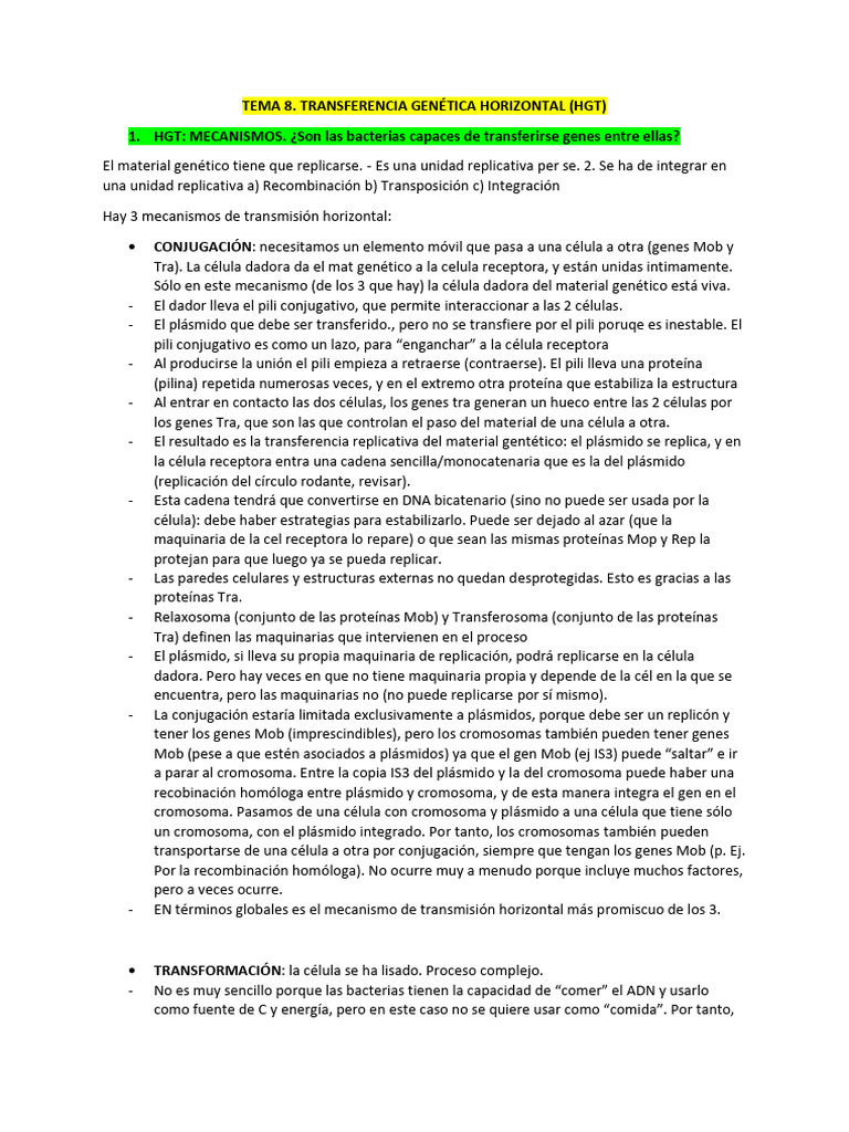 Microbiología - Tema 8 - Módulo II | PDF | Virus | Plásmido