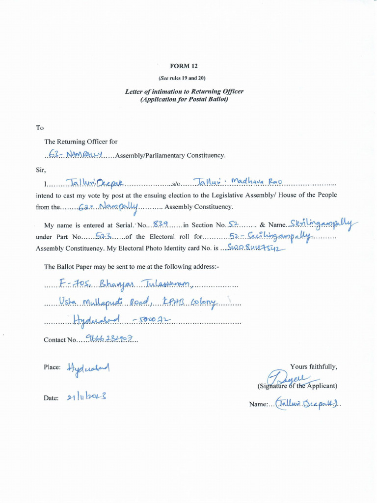 FORM - 12 Election ID - 72792 | PDF