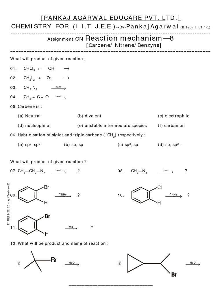 FB22-Reaction Mechanism-8 (Carbene) | PDF | Chemical Reactions | Chemical Substances