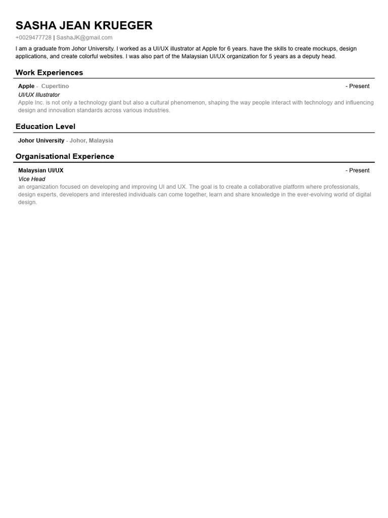 Sasha Jean Krueger-Resume | PDF