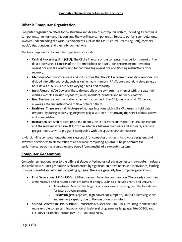 Computer Organization Basics and Advance | PDF