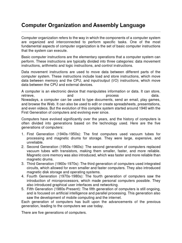 Comp Organization | PDF