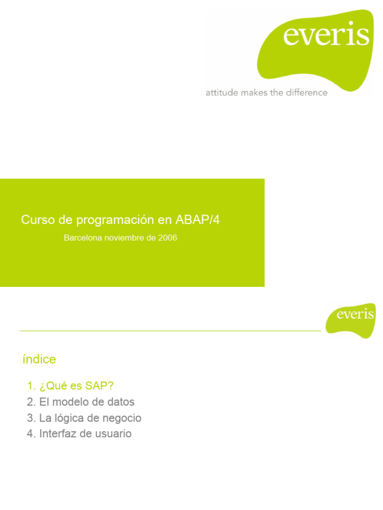 Curso Básico Programación ABAP4 | PDF | Objeto (informática) | SQL
