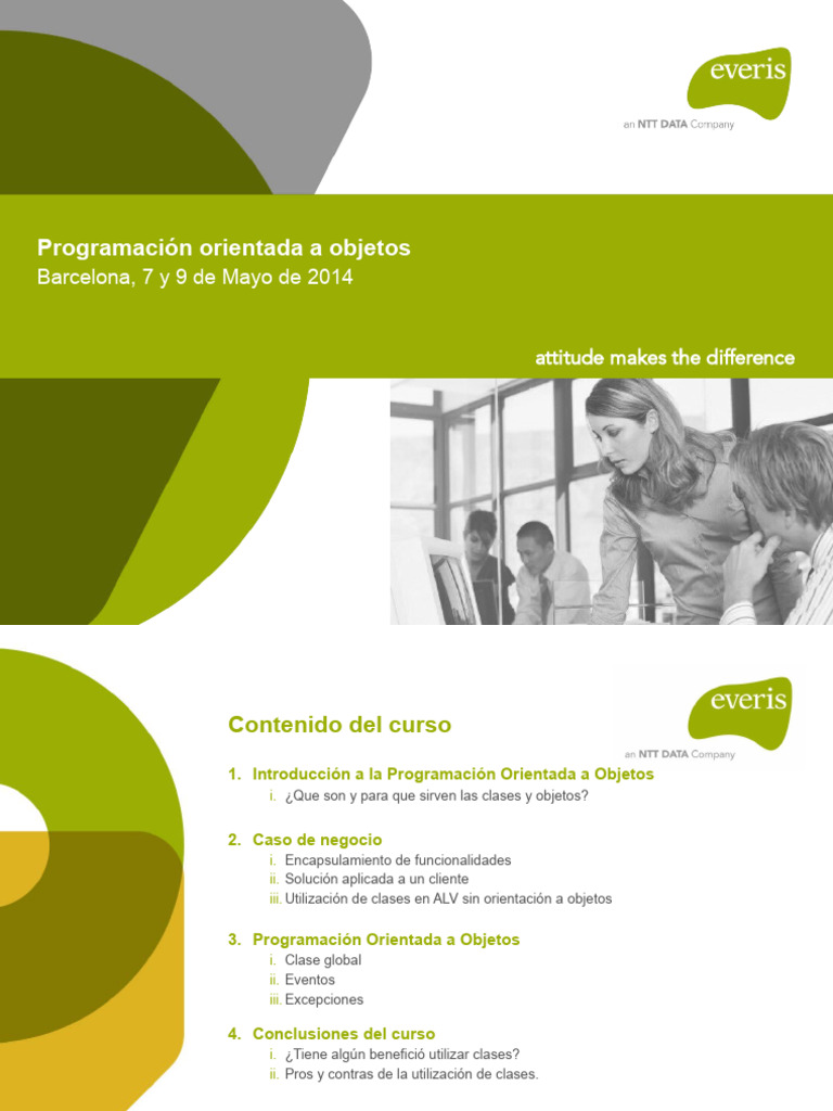 D-DBC301 Programación ABAP Objects | PDF | Objeto (informática) | Clase (Programación informática)