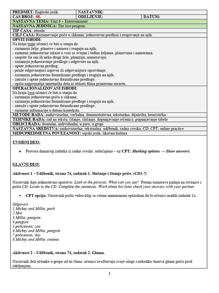 Y5 Lesson Plan 68 | PDF