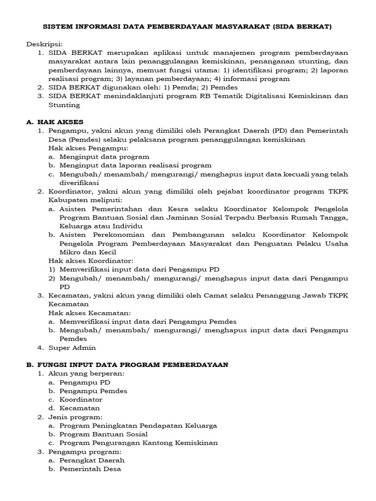 SIDA BERKAT 26 Okt Rakor TKPKD | PDF