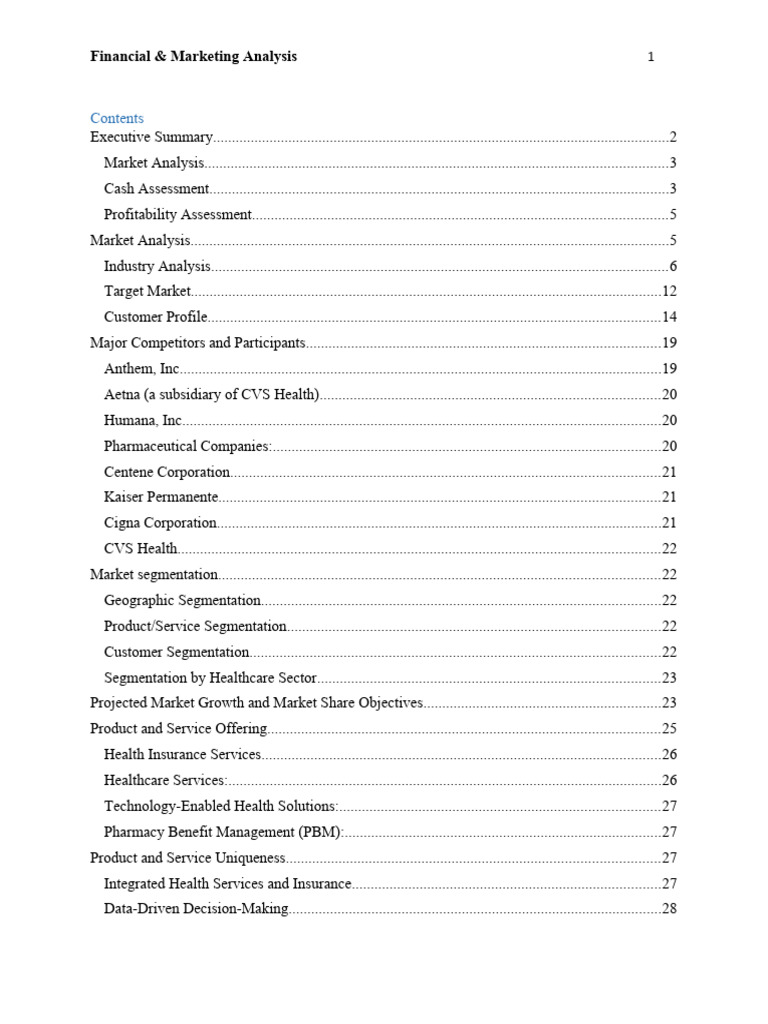 Executive Summary | PDF | Health Care | Analytics