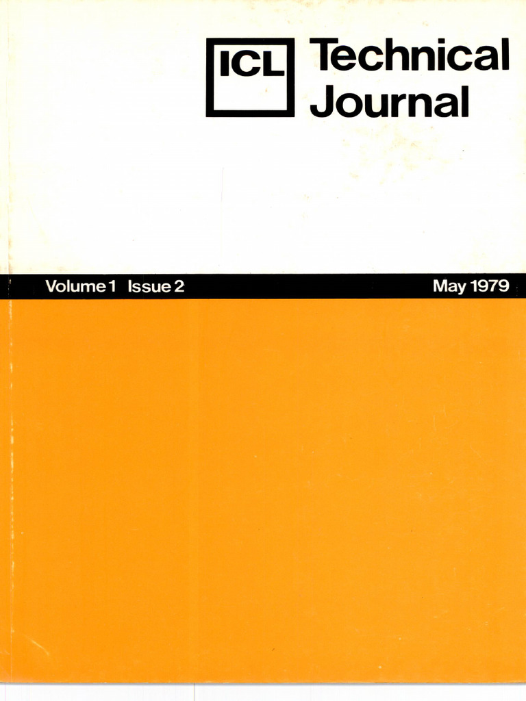 ICL Technical Journal V01i02 | PDF