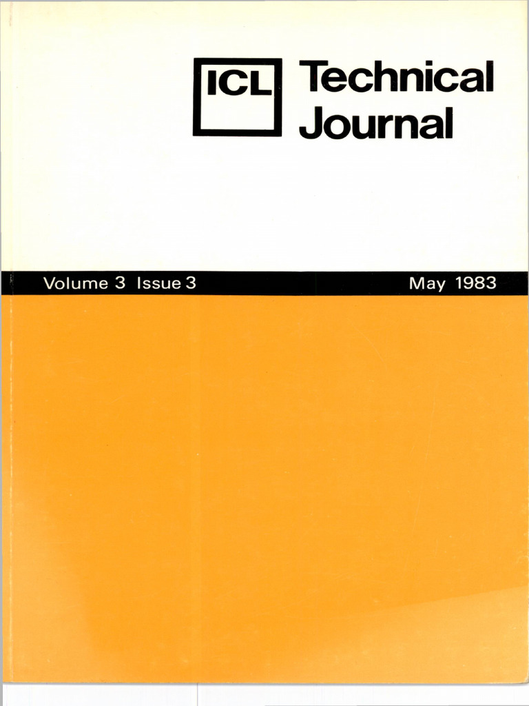 ICL Technical Journal V03i03 | PDF | Osi Model | Computer Network