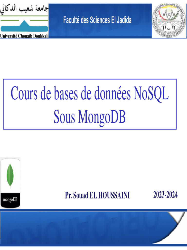 Chapitre 1 - Introduction Au Base de Données NoSQL | PDF | NoSQL | Bases de données