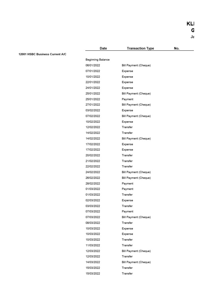 Klm+Kitchen+Ltd General+Ledger | PDF | Payments | Cheque