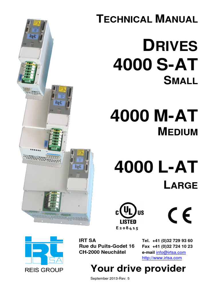 IRT Drive 4005 Manual-1 | PDF | Electric Motor | Power Supply