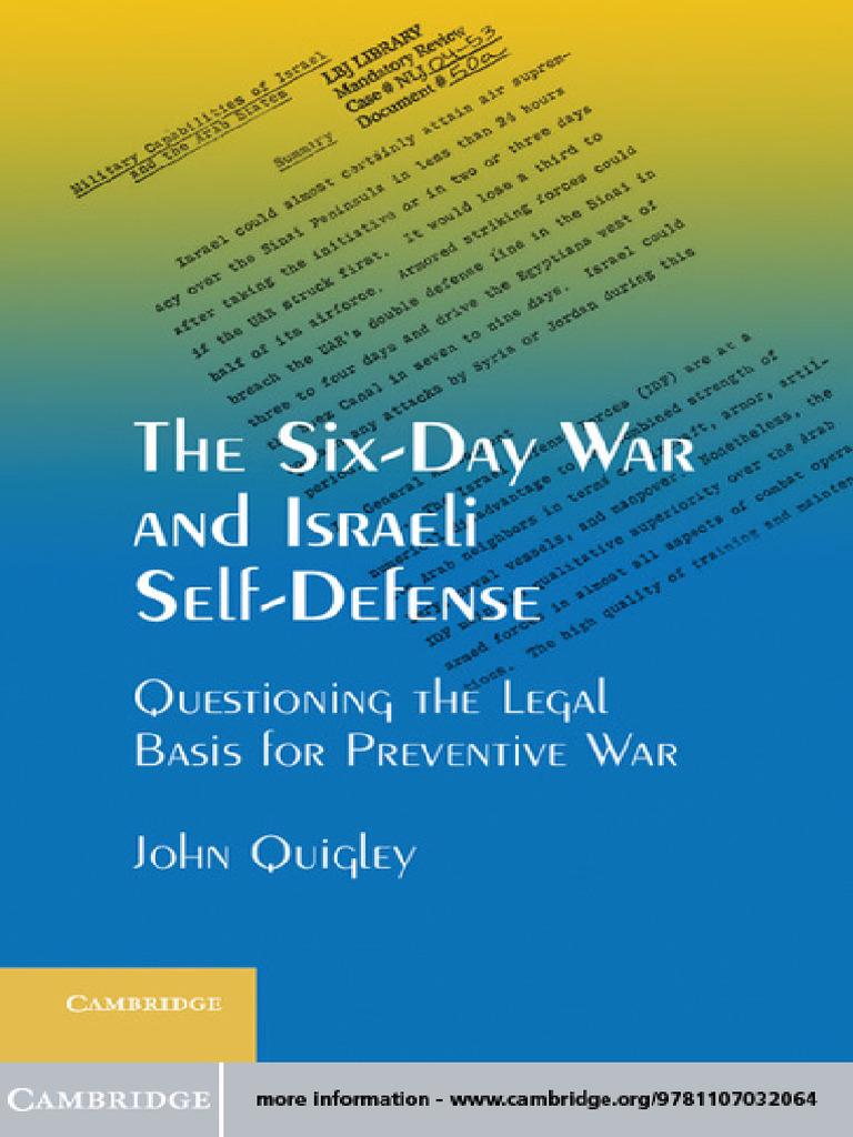 The Six-Day War and Israeli Self-Defense - Questioning The Legal Basis ...