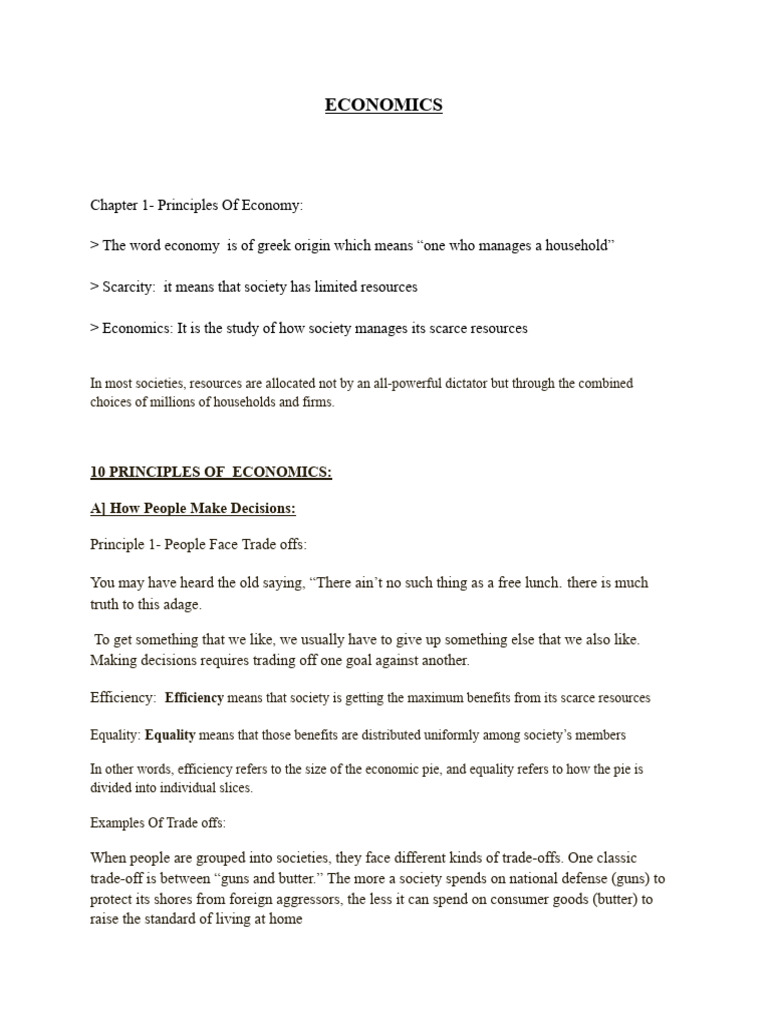 10 Principles of Economics Explained | PDF | Inflation | Economics