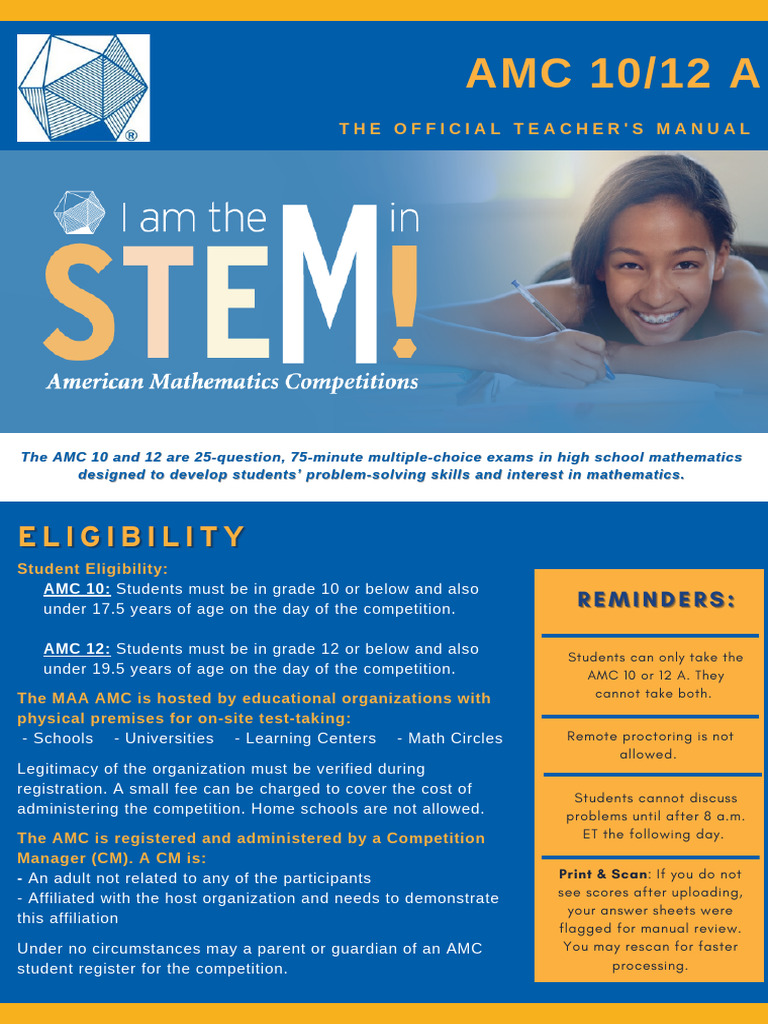 2023-2024 AMC 1012 A Teacher's Manual | PDF | Image Scanner | Login