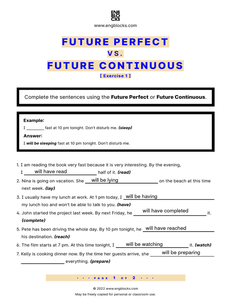 Future Tenses Practice Exercise | PDF