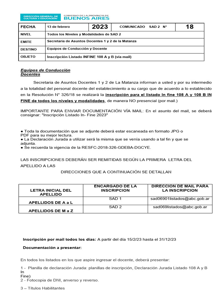 Inscripcion Verano | PDF